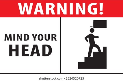Mind your head sign.ai Royalty-free Stock Vector Images