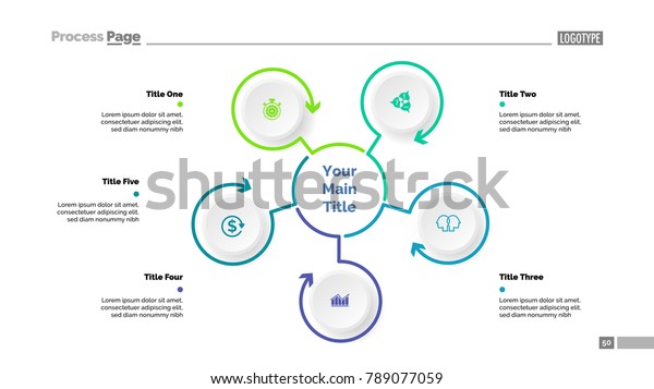Mindmap Five Elements Slide Template Stock Vector (Royalty Free ...