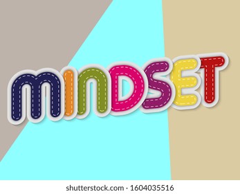 Mindset Letters Banner Border Stitches Stock Vector (Royalty Free ...