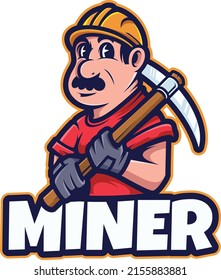 Miner Logo Mascot Illustrations Vector Stock Vector (Royalty Free ...