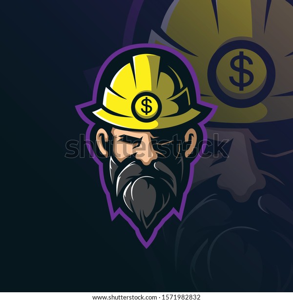 Miner Mascot Logo Design Vector Modern Stock Vector (Royalty Free ...