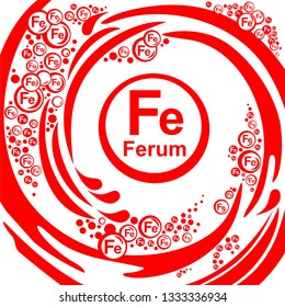 Mineral Ferrum Fe Iron Formula Symbol Stock Vector (Royalty Free ...