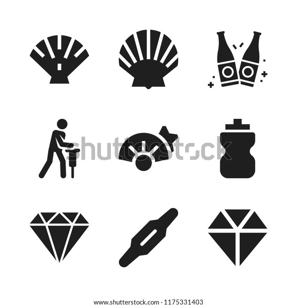 Mineral Icon 9 Mineral Vector Icons Stock Vector (Royalty Free ...