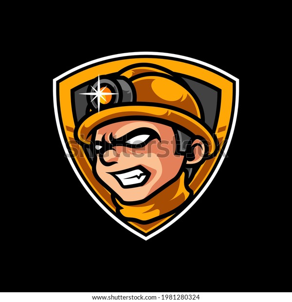 Miners E Sport Mascot Logo Stock Vector (Royalty Free) 1981280324 ...