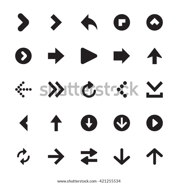 Mini Arrows Vector Icons 1 Stock Vector (Royalty Free) 421255534 ...