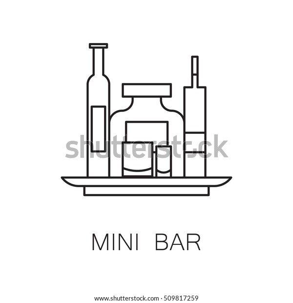 Mini Bar Icon High Quality Outline Stock Vector (Royalty Free ...