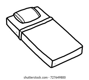 Mini Bed Cartoon Vector Illustration Black Stock Vector (Royalty Free ...