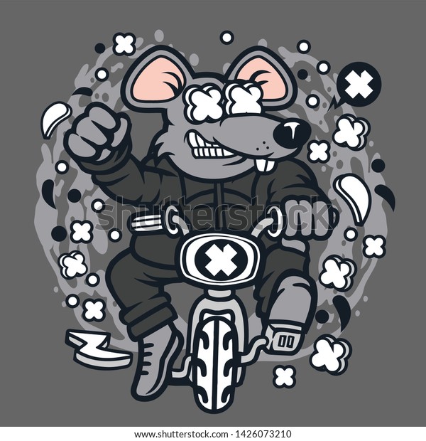 Mini Bike Mouse Cartoon Character 스톡 벡터(로열티 프리) 1426073210 | Shutterstock