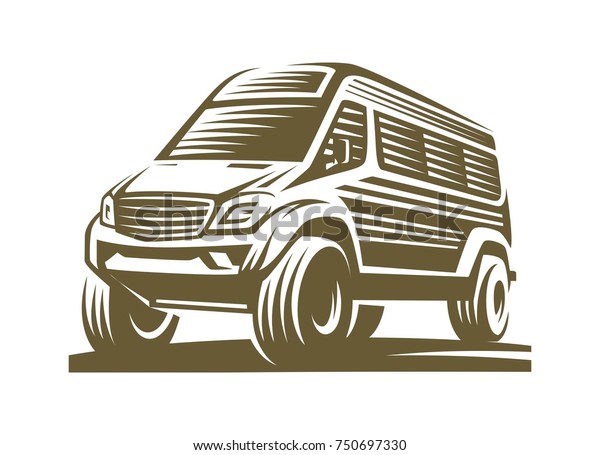 Mini Bus Sprinter Car Illustration Stock Vector (Royalty Free ...