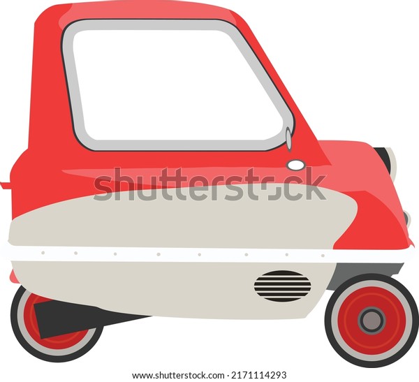 Mini Car Cartoon Illustration Style Stock Vector (Royalty Free ...
