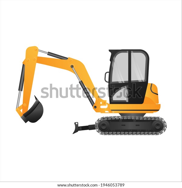 Mini Excavator Jcb Compact Excavator Product Stock Vector (Royalty Free ...