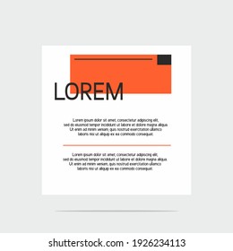 Mini Flyer Brochure Leaflet Design Minimalistic Stock Vector (Royalty ...