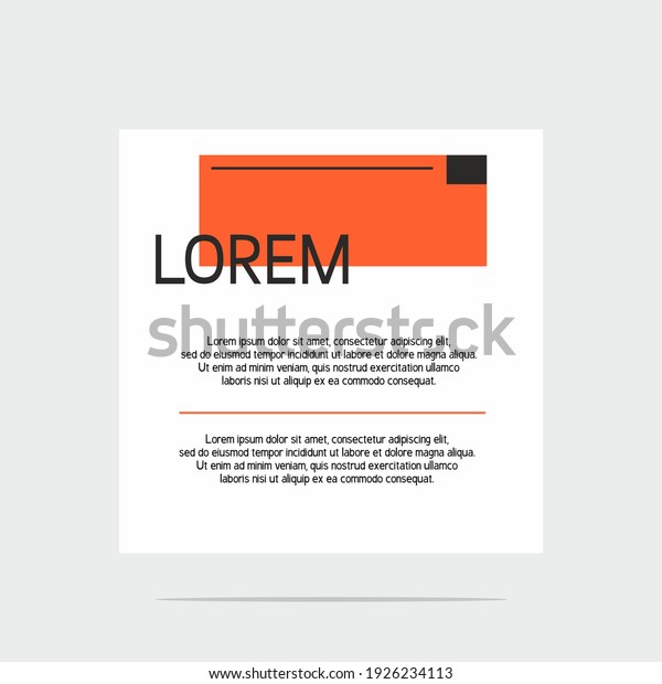 Mini Flyer Brochure Leaflet Design Minimalistic Stock Vector (Royalty ...