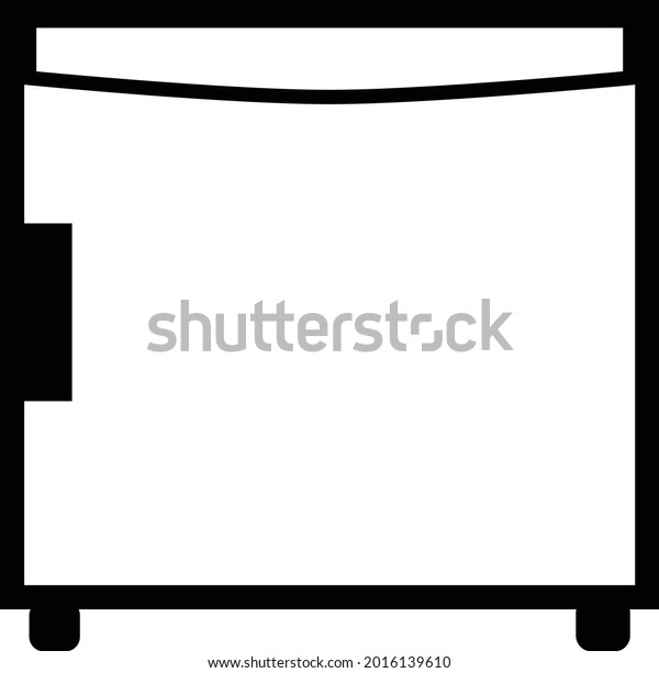Mini Fridge Icon On White Background Stock Vector (Royalty Free ...