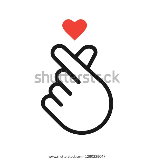 Icono de mini corazón, mano con: vector de stock (libre de regalías ...