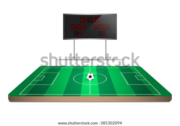 Mini Soccer Field Scoreboard Stock Vector (Royalty Free) 385302094 ...
