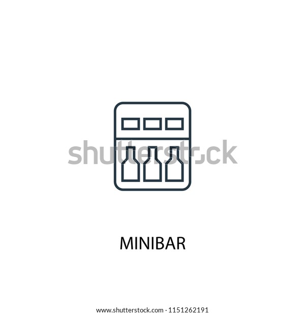 Minibar Concept Line Icon Simple Element Stock Vector (Royalty Free) 1151262191