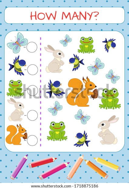 Minigame Children How Many Set Funny Stock Vector (Royalty Free ...