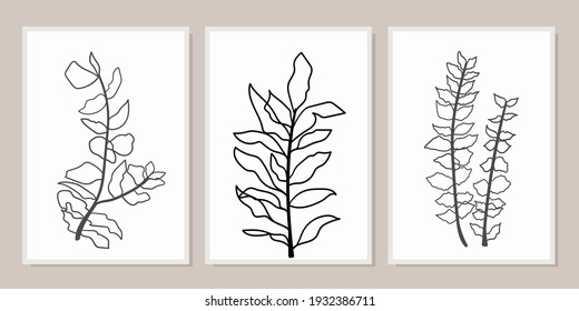 Minimal Abstract Continuous Line Drawing Vector Stock Vector (Royalty ...