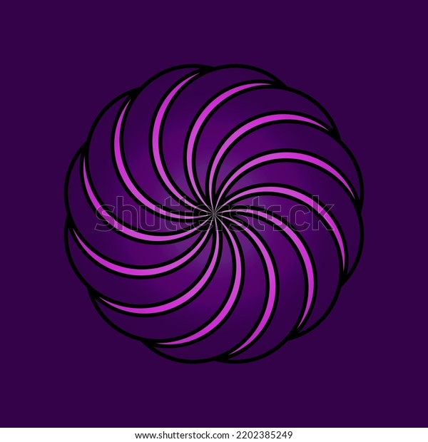 Minimal Abstract Symbol Circle Vortex Logo Stock Vector (Royalty Free ...