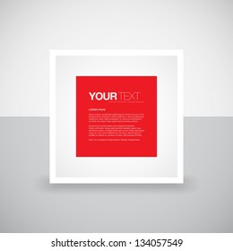 Minimal Abstract White Red Square Text Stock Vector (Royalty Free ...