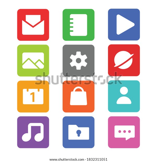 Minimal Application Icon Logo Design Stock Vector (Royalty Free ...