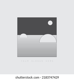 Minimal Art Vector Wave Inspiration Stock Vector (Royalty Free ...
