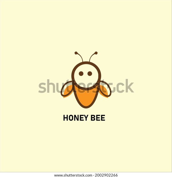 Minimal Bee Logo Design Template Stock Vector (Royalty Free) 2002902266 ...