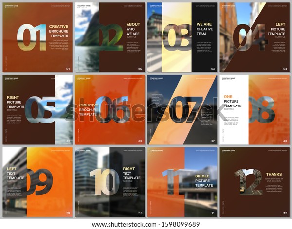 Minimal Brochure Templates Numbers Easy Edit Stock Vector (Royalty Free ...