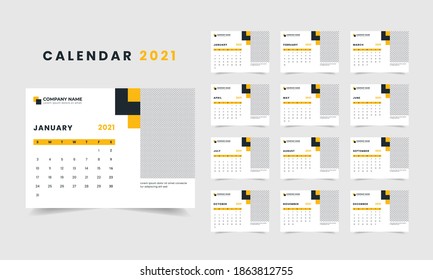Minimal Calendar Design Vector Template Stock Vector (Royalty Free ...