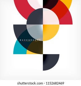 Minimal Circle Abstract Background Design Multicolored Stock Vector ...