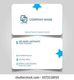 Minimal Clean Modern Blue White Name Stock Vector (Royalty Free ...