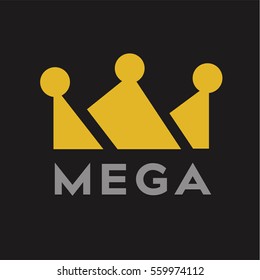 Minimal Cool M Letter Crown Logo Stock Vector (Royalty Free) 559974112