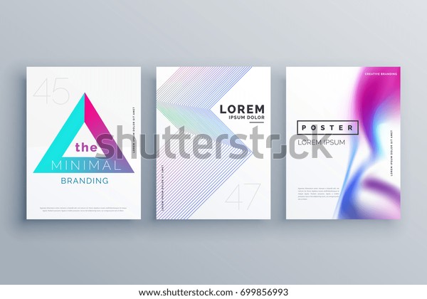 Minimal Cover Template Design Set Clean Stock Vector (Royalty Free ...