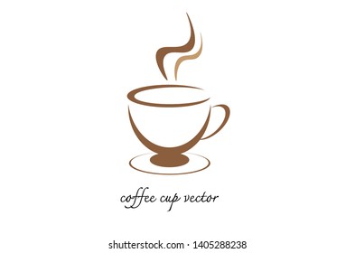 Minimal Design Postercoffee Cup Logo Template Stock Vector (Royalty ...