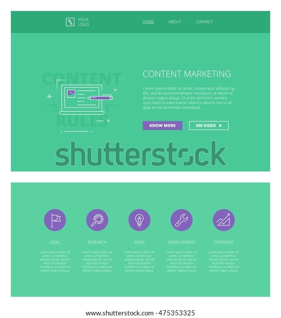 Minimal Design Web Template Header Five Stock Vector (Royalty Free ...