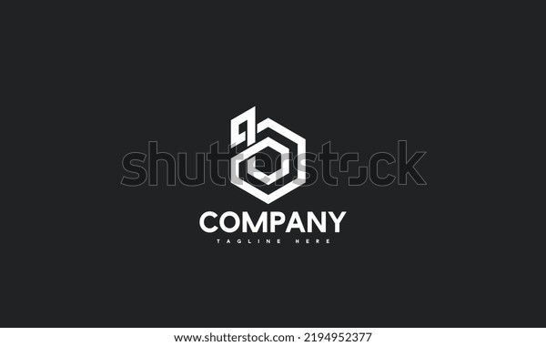 Minimal Digital Letter B Logo Template Stock Vector (Royalty Free ...