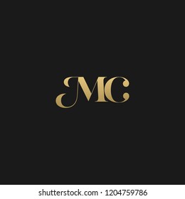 Minimal Elegant Mc Black Gold Color Stock Vector (Royalty Free ...