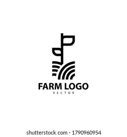 Minimal Farm Logo Design Template Business Stock Vector (Royalty Free ...