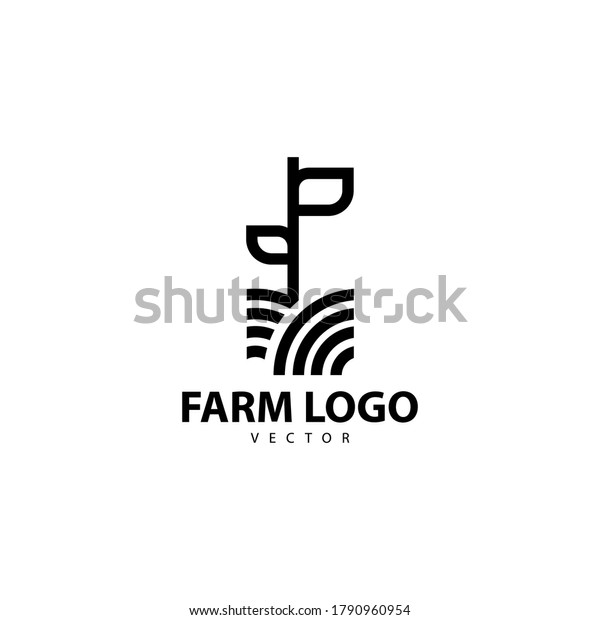 Minimal Farm Logo Design Template Business Stock Vector (Royalty Free ...