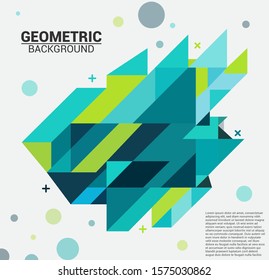 Minimal Geometric Background Design Dynamic Shapes Stock Vector ...