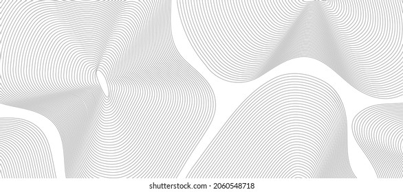Minimal Gray Topography Line Texture Background Stock Vector (Royalty ...