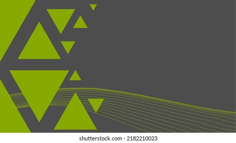 Minimal Green Triangle Blank Template Waves Stock Vector (Royalty Free ...