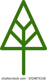 Minimal Green Triangle Tree Illustration Vector Stock Vector (Royalty ...
