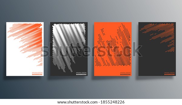 Minimal Halftone Design Flyer Poster Brochure Stock Vector (Royalty ...