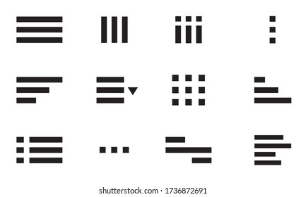 Menu Ui Icons Set Vector Stock Vector (Royalty Free) 612341462 ...