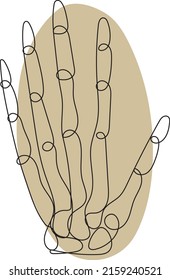 Minimal Hand Bone Line Art Images Stock Vector (Royalty Free ...
