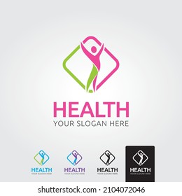 Minimal Health Logo Vector Template Stock Vector (Royalty Free ...