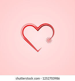 Minimal Heart Logo Stock Vector (Royalty Free) 1252703986 | Shutterstock
