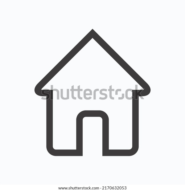 Minimal Home Icon Web Homepage Symbol Stock Vector (Royalty Free ...